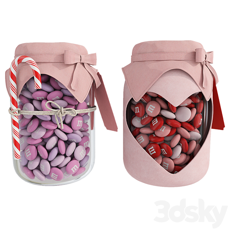 M&ms gift jars - Food and drinks - 3D model