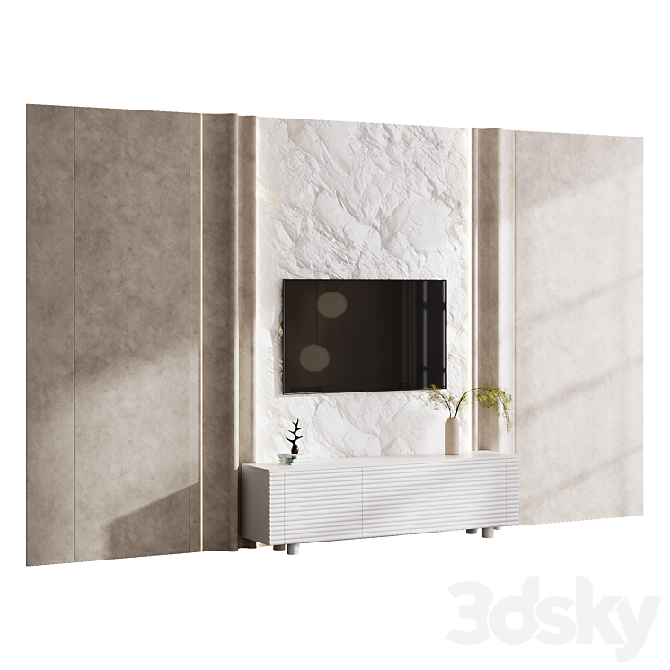 TV Set 04 - TV Wall - 3D model