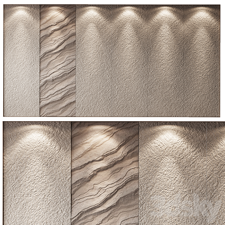 Stone wall slabs - Other decorative objects - 3D model