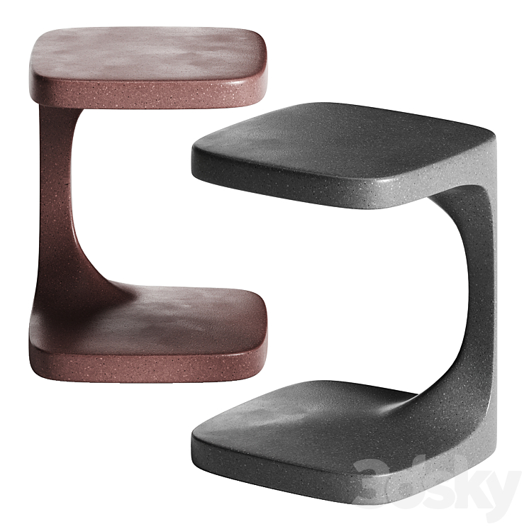 Kristalia Font Coffee Table Cemento - Table - 3D model