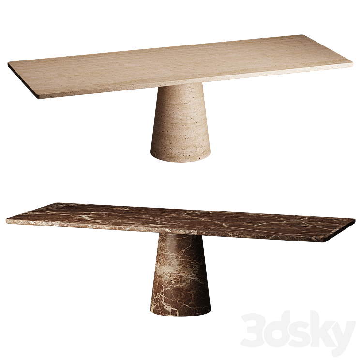 Cellini Rectangular Dining Table by rh.com - Table - 3D model