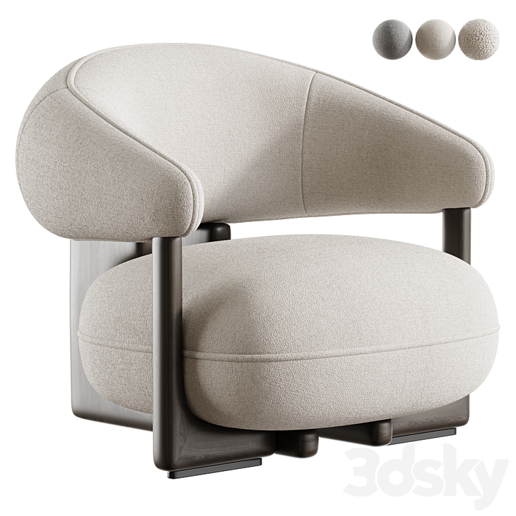 Ruby Lounge Chair Cattelan Italia - Arm chair - 3D model