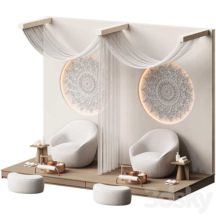 Pedicure area in the beauty salon 005 - Beauty salon - 3D model