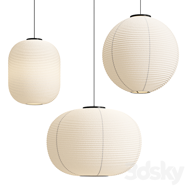 Paper Shade Collection by HAY - Pendant light - 3D model
