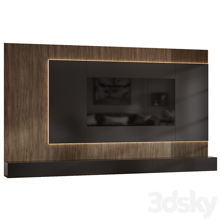 Tv 3D Panel 030 - TV Wall - 3D model