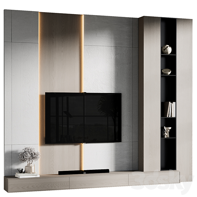 TV Wall 77 - TV Wall - 3D model