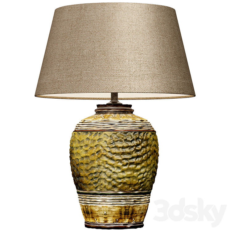 Rustic Style Aged Provence Country Nightstand Table Lamp - Table lamp ...