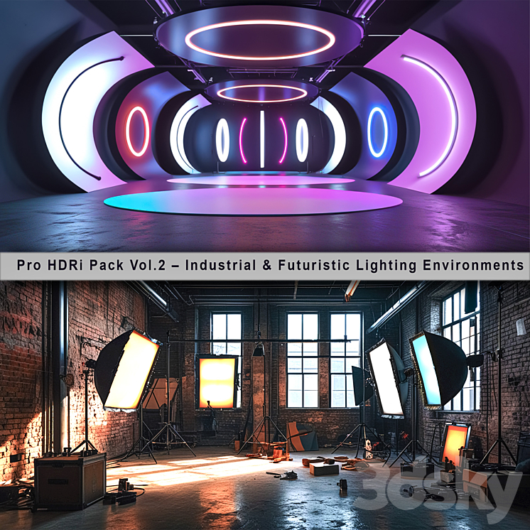 Pro HDRi Pack Vol 2 Industrial & Futuristic Lighting Environments ...