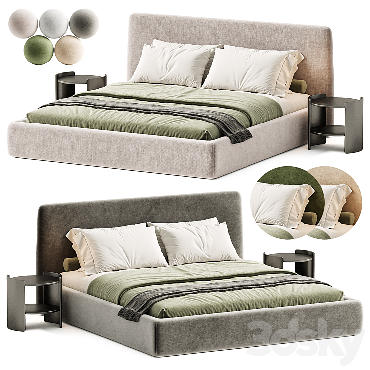 Almo Bed by Siori - Bed - 3D model