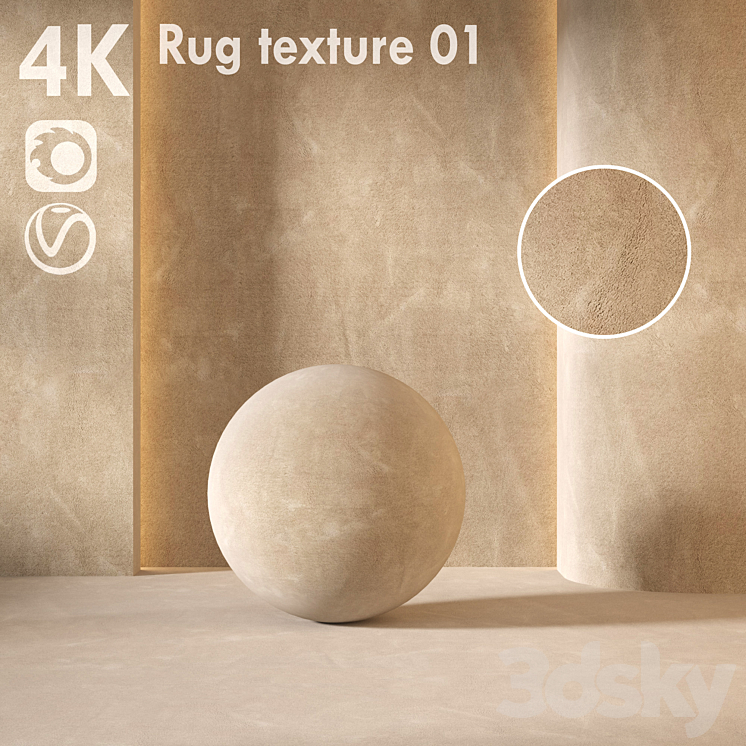 Rug Texture 4K 01 - Rug - 3D model