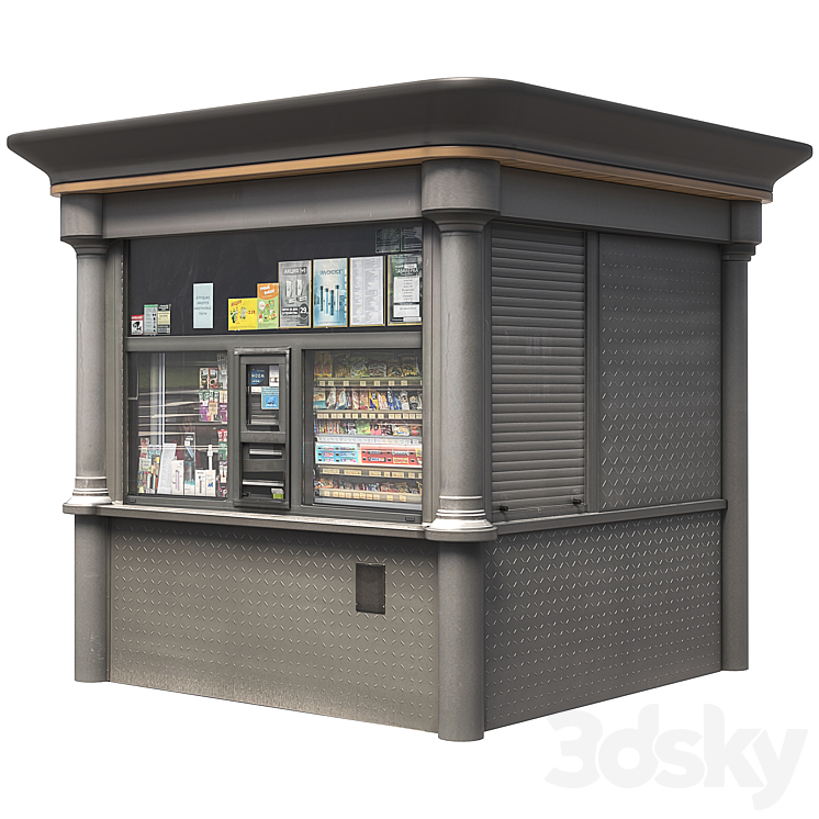 City kiosk - Urban environment - 3D model