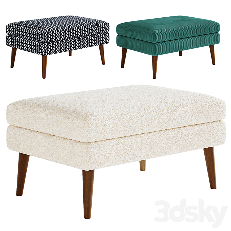 Vintage pouf LA REDOUTE Séméon - Other soft seating - 3D model