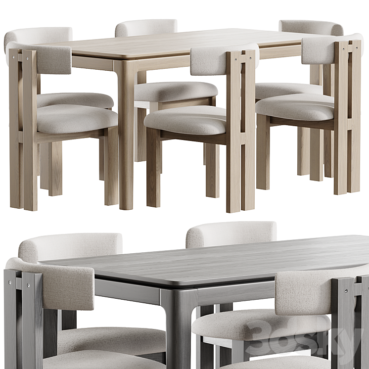 Dining chair LOKI and MILFORD Extendable dining table by skdesign ...
