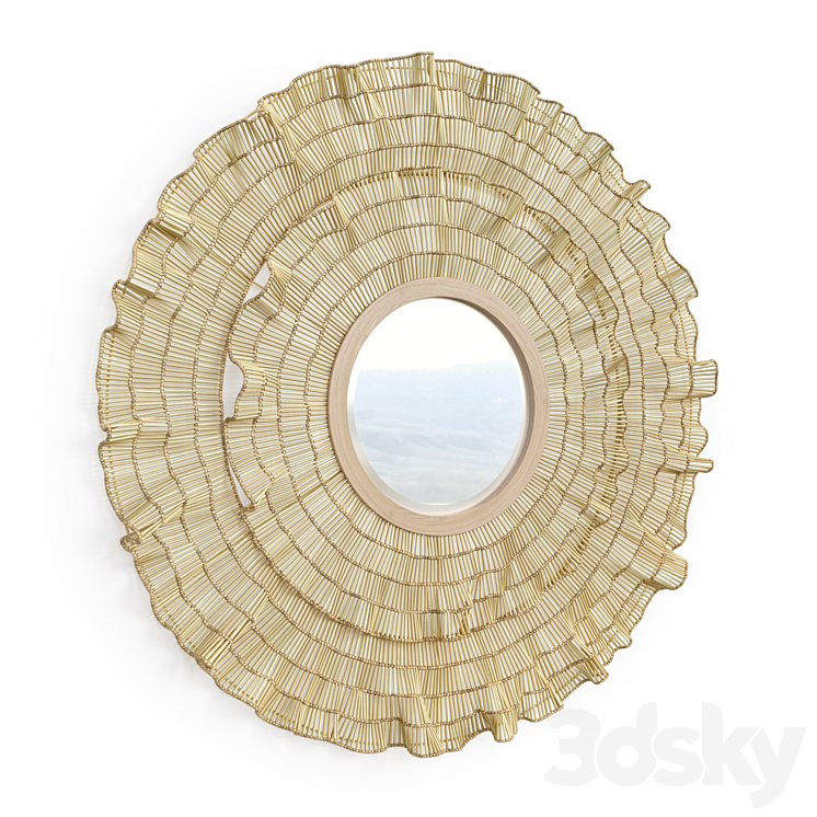 Coco Ruffle Mirror Palecek - Mirror - 3D model