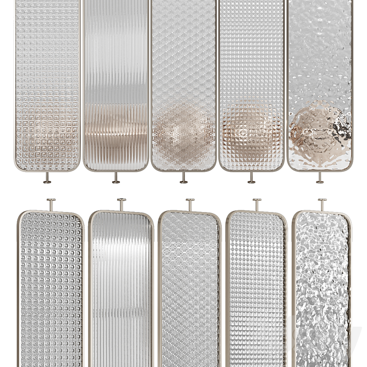 Rotating glass partitions No. 4 - Other decorative objects - 3D model