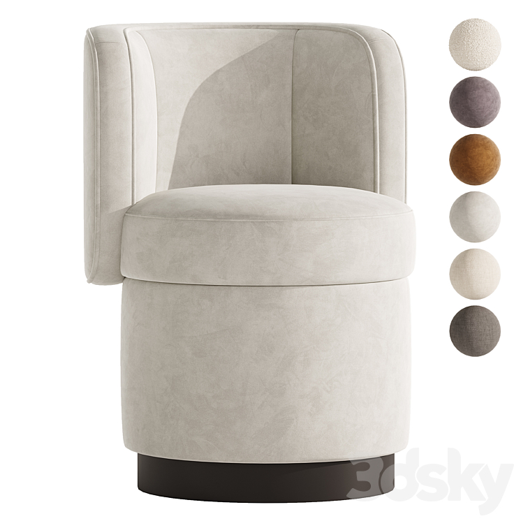 RHONDA Swivel Chair - Arm chair - 3D model