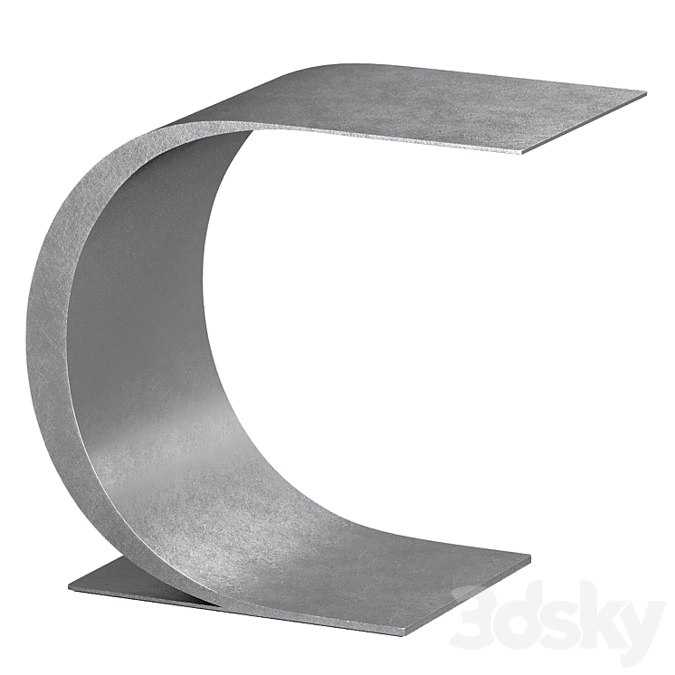 ARC TABLE stainless steel side table by Crosssection - Table - 3D model