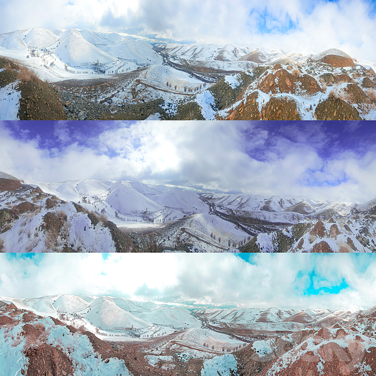 HDRi Snowy Mountain Landscapes Pack Vol. 01 – 32bit EXR - HDRI - 3D model