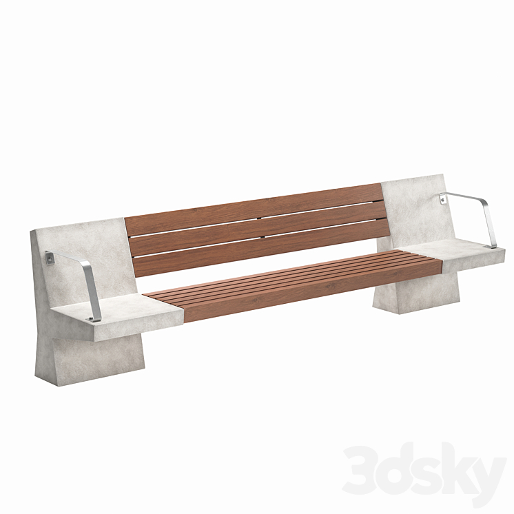 Street Bench - Urban environment - 3D model