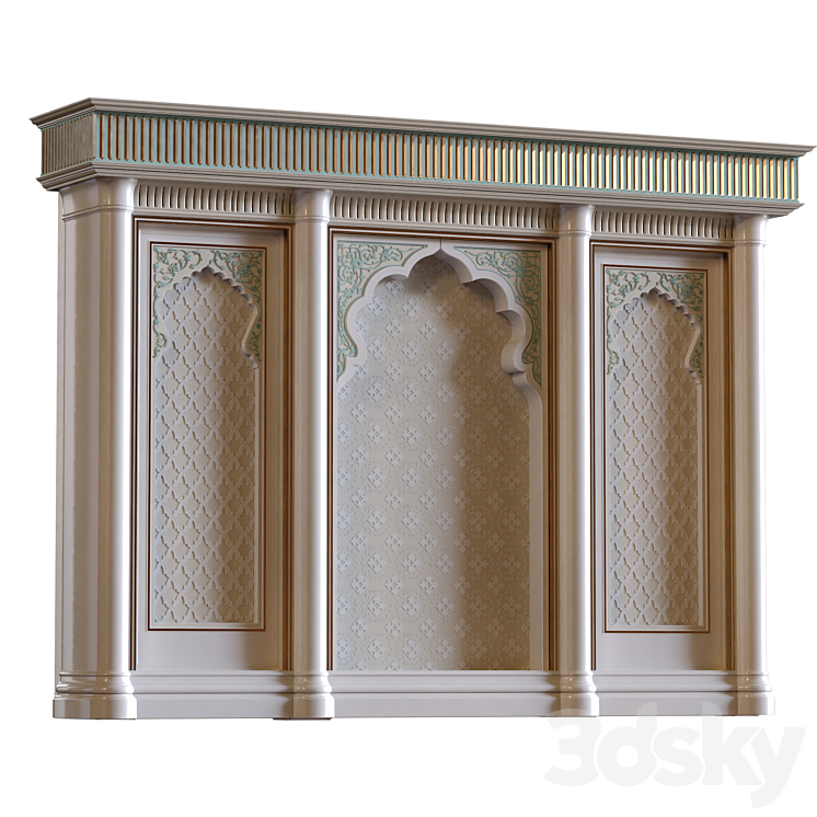islamic arabic arch element set 601 - Facade element - 3D model