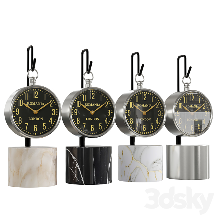 table clock 12 - Watches & Clocks - 3D model