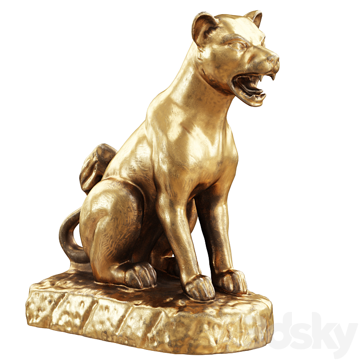 Lioness figurine - Sculpture - 3D model
