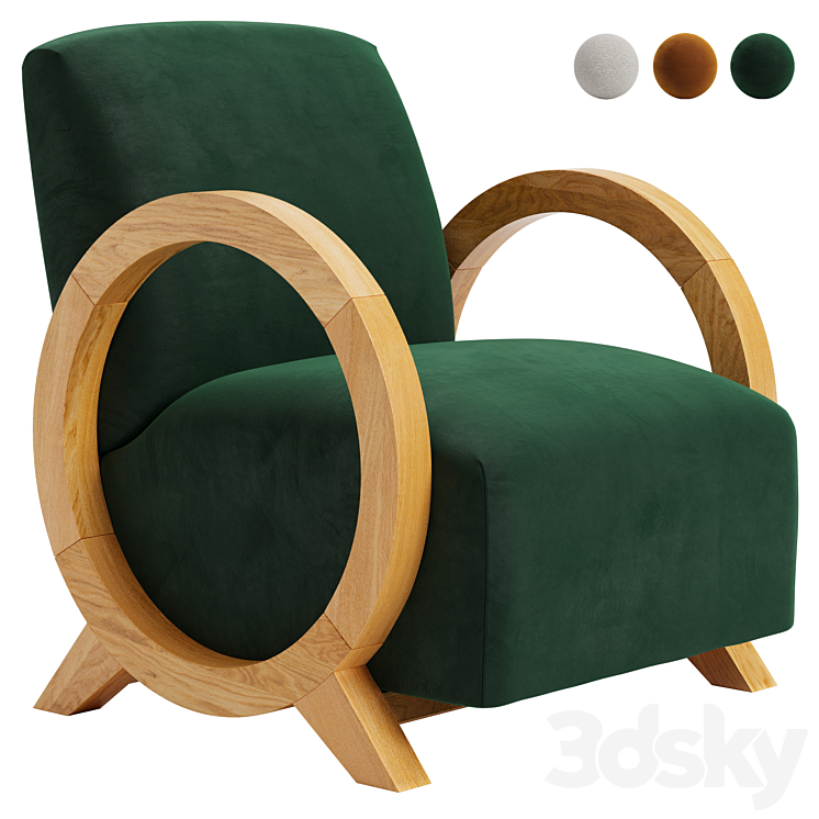 Vintage Berti Armchair - Arm chair - 3D model
