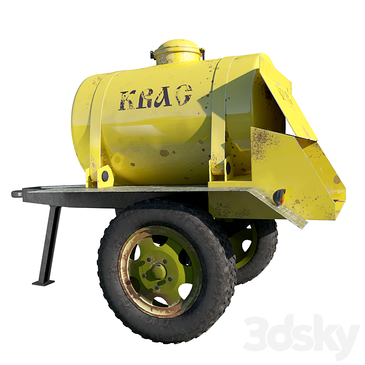 Soviet barrel of KVASS - Urban environment - 3D model