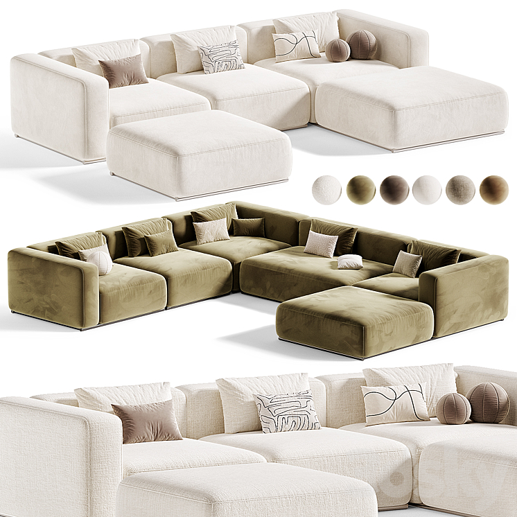 Poliform Shangai Modular Sofa - Sofa - 3D model
