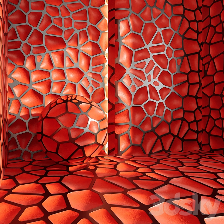 Metal Fabric wall panel | PBR-4K Seamless Texture - Wall covering - 3D ...