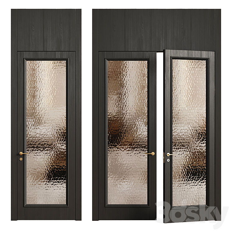 concealed double door - Interior door 269 - glass door - Doors - 3D model