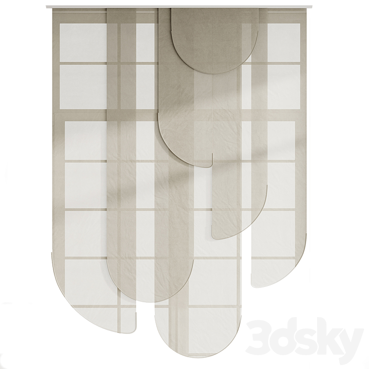 Leaves blank Studio MTX - Curtain - 3D model
