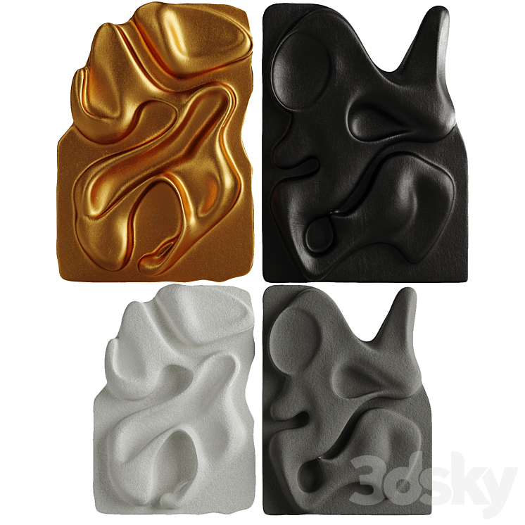 Wall panel - Sculpture - 3D model