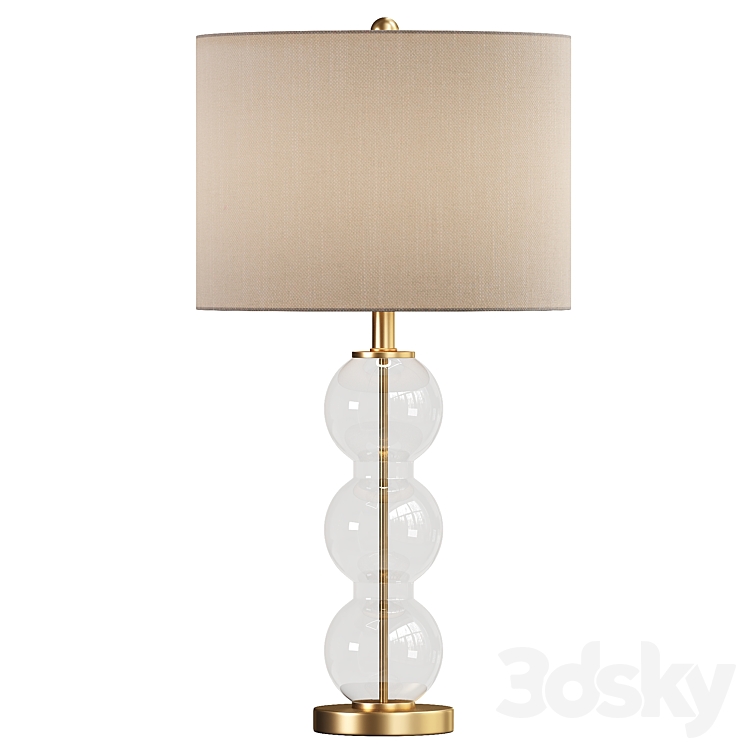 Bella Glass Triple Sphere Table Lamp - Table lamp - 3D model