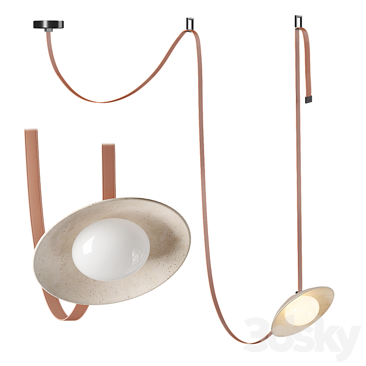 Lasso Stone Pendant Light - Pendant light - 3D model