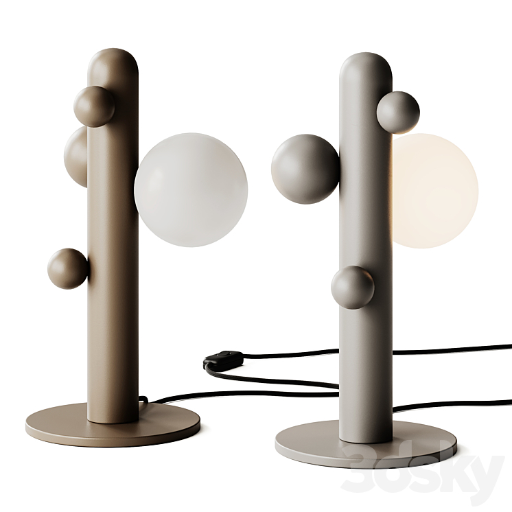 Lunar T Table Lamp by Babich studio - Table lamp - 3D model