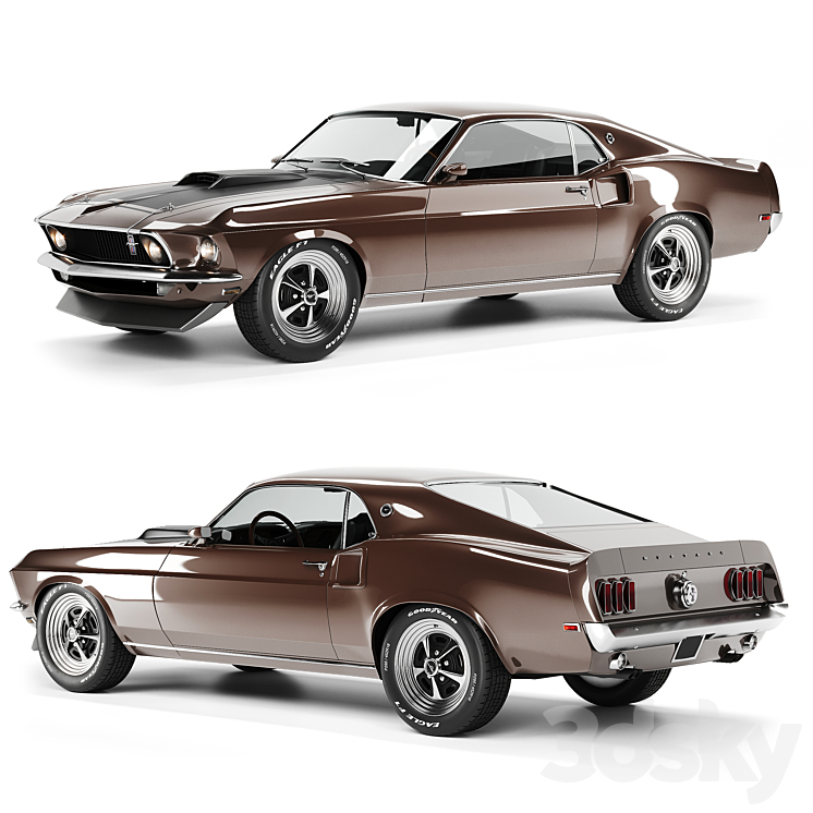 Ford Mustang 1969 - Ground Transport - 3D model