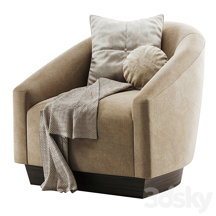 Clifton Swivel Lounge Chair BAKER LUXE - Arm chair - 3D model