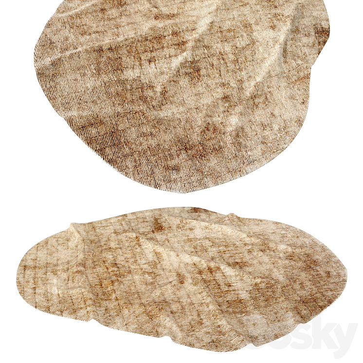 Medium Tan Pathways Rug - Carpets - 3D model