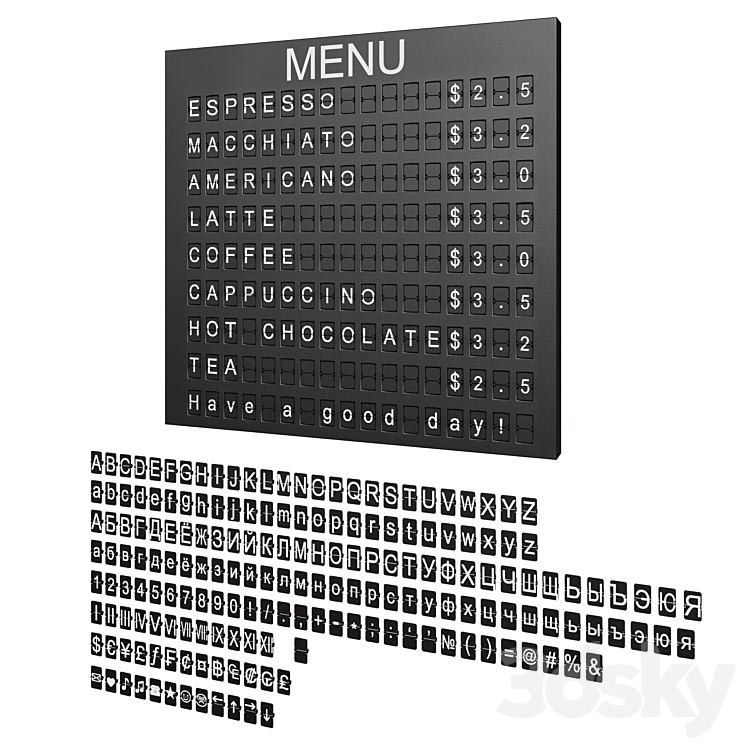 Split Flap Display Flip-flop menu for coffee shop/restaurant ...