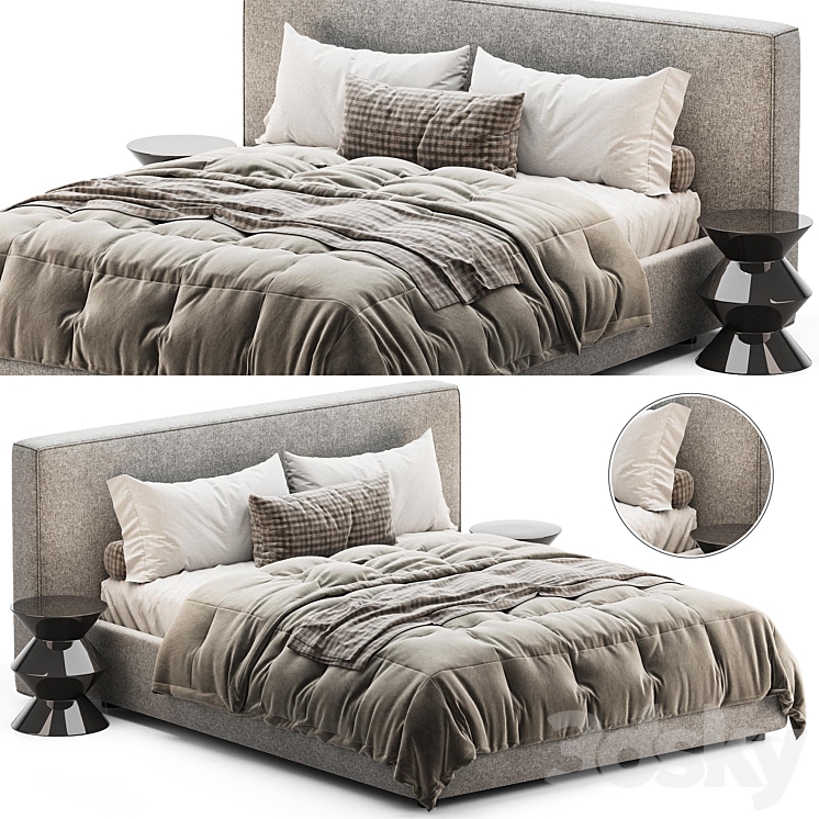 Block Bed by Kave Home - Bed - 3D model