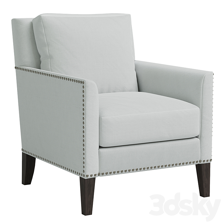 hickory white upholstered 5205-01 - Arm chair - 3D model
