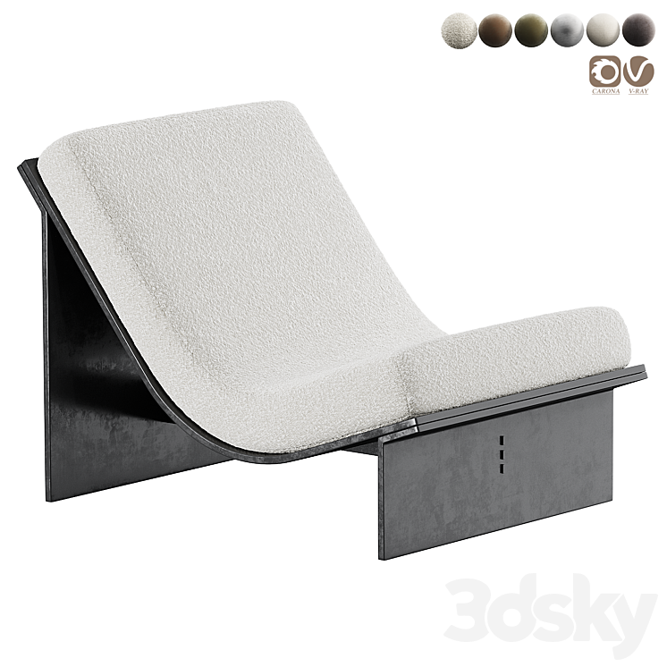 Kollen Lounge Table - Arm chair - 3D model