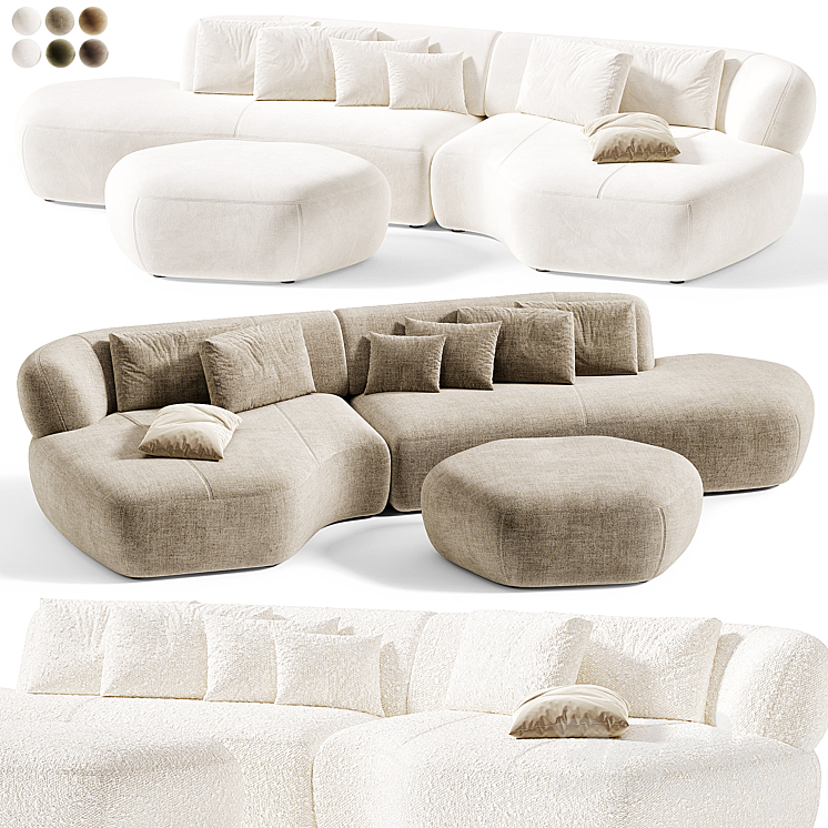 Surf Sofas 02 By Molteni - Sofa - 3D model