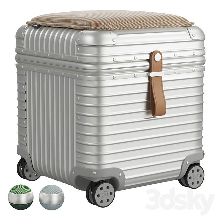 RIMOWA Vitra Aluminium Stool - Chair - 3D model