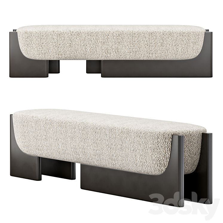 Carlyle Collective Toulouse bench - Other soft seating - 3D model