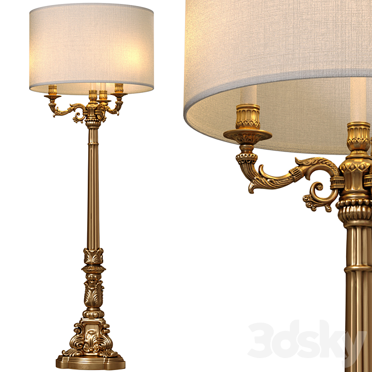 Jonathan lighting Gold Classical European traditional Floor lamp ...