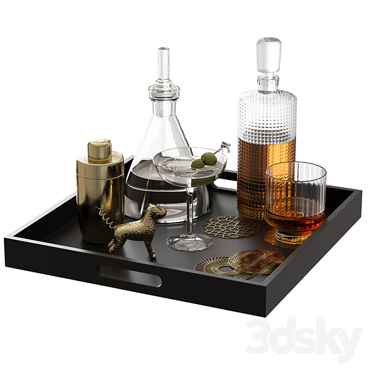 Set of drinks - Food and drinks - 3D model