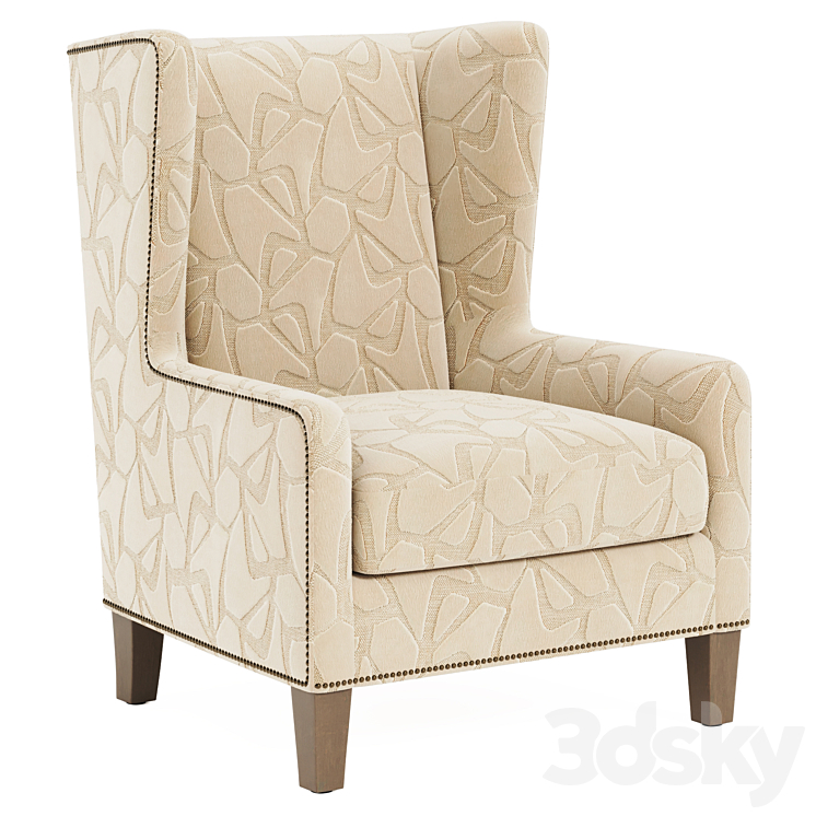Massoud Raye Wing Chair - Arm chair - 3D model