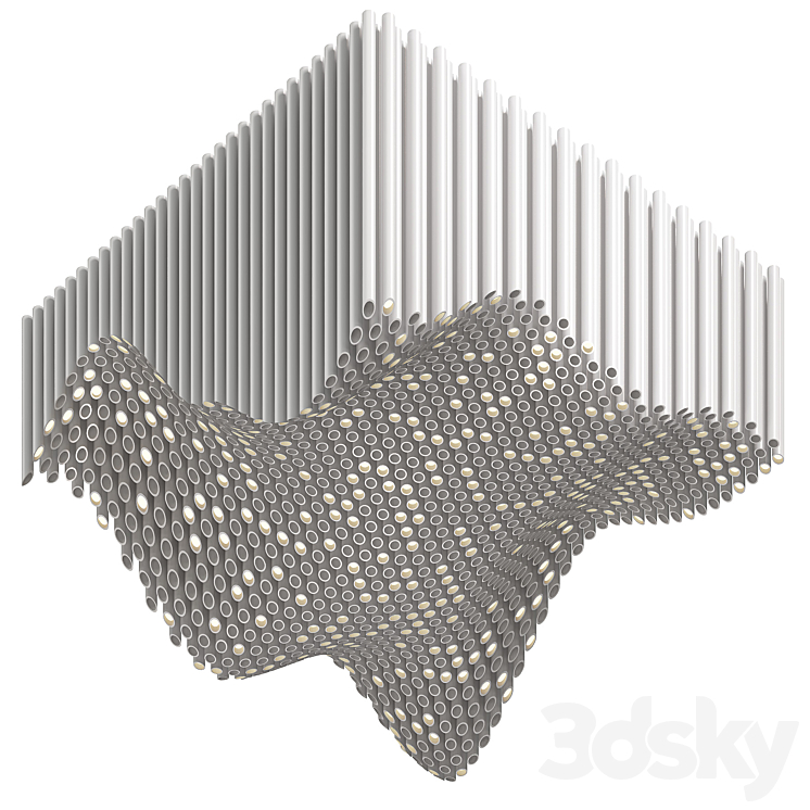 Parametric ceiling made of R50 pipes - Other decorative objects - 3D model